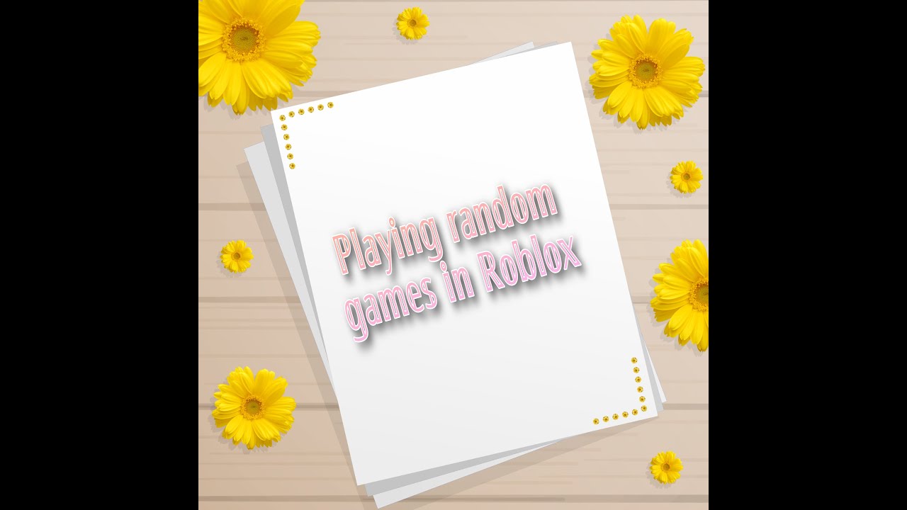 Playing radom games in roblox - YouTube