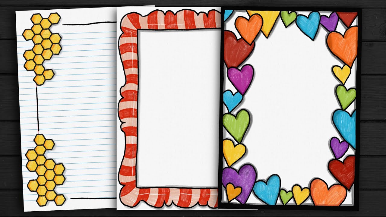 Border designs on paper | Front Page Design for School Project ...