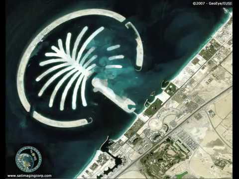 Timelapse Construction of Palm Jumeirah Tree Island using Satellite ...