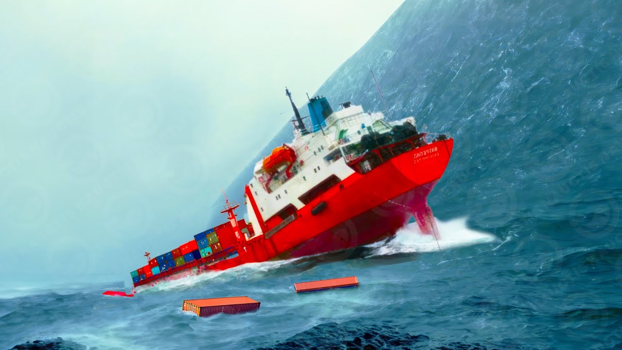 That’s Why HUGE WAVES Don't SINK Large CARGO SHIPS During Horrible ...