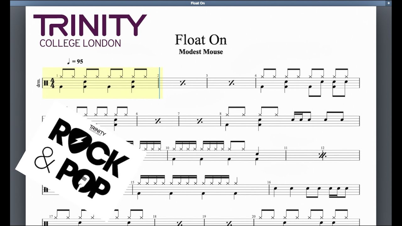 Float On Trinity Grade 1 Drums - YouTube