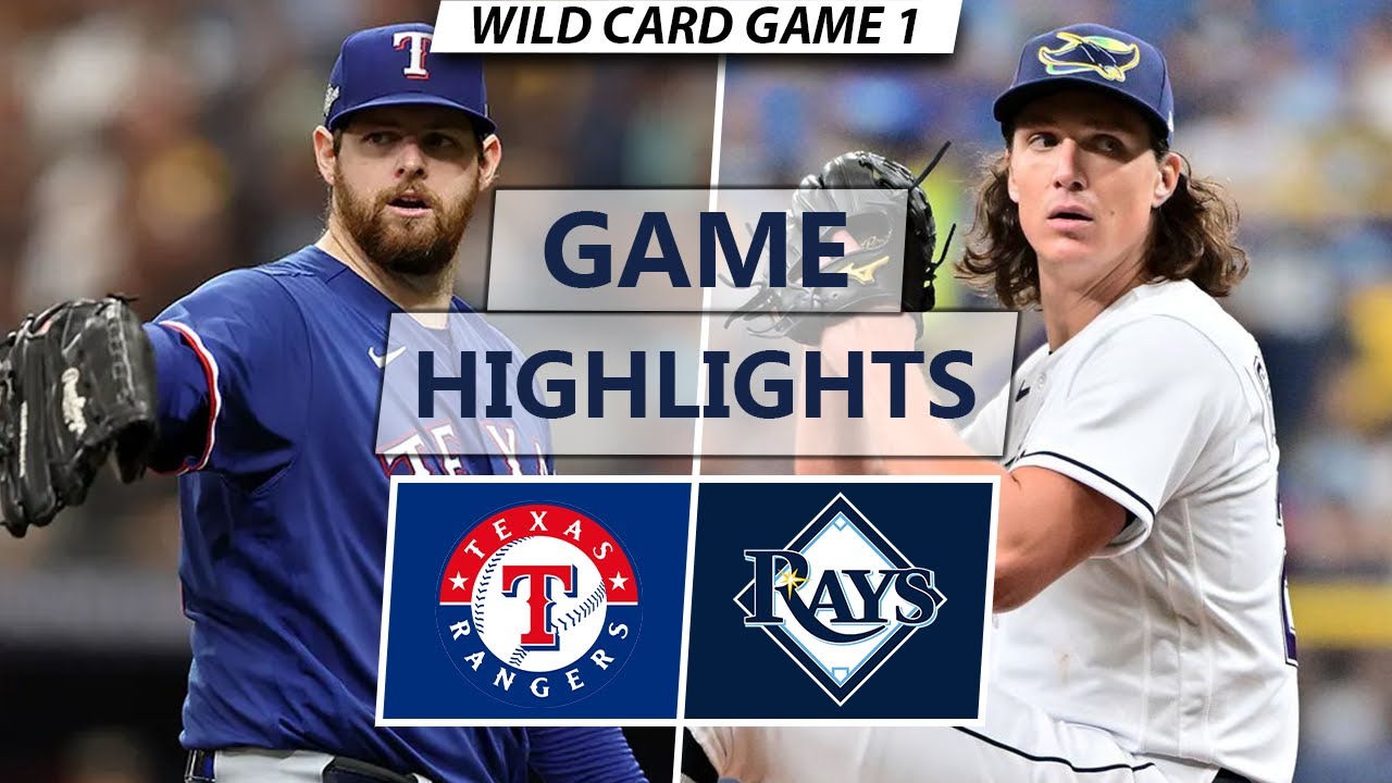 Texas Rangers vs. Tampa Bay Rays Highlights | Wild Card Game 1 - YouTube