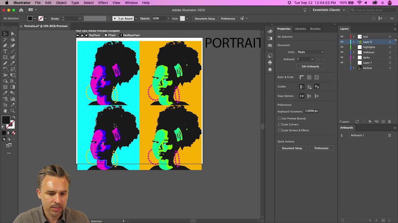 Vector Portraits in Illustrator - YouTube