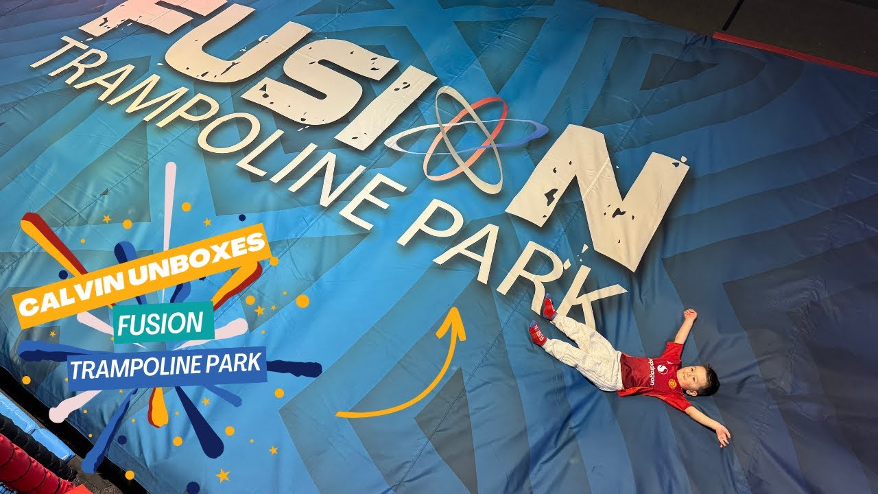 Calvin Visits – Fusion Trampoline Park | Bouncing Fun for Kids! - YouTube