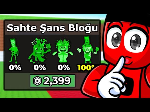 Radyoaktif ŞANS BLOK Yarışında Hile ile Trolledim !! - Steal A Brainrot