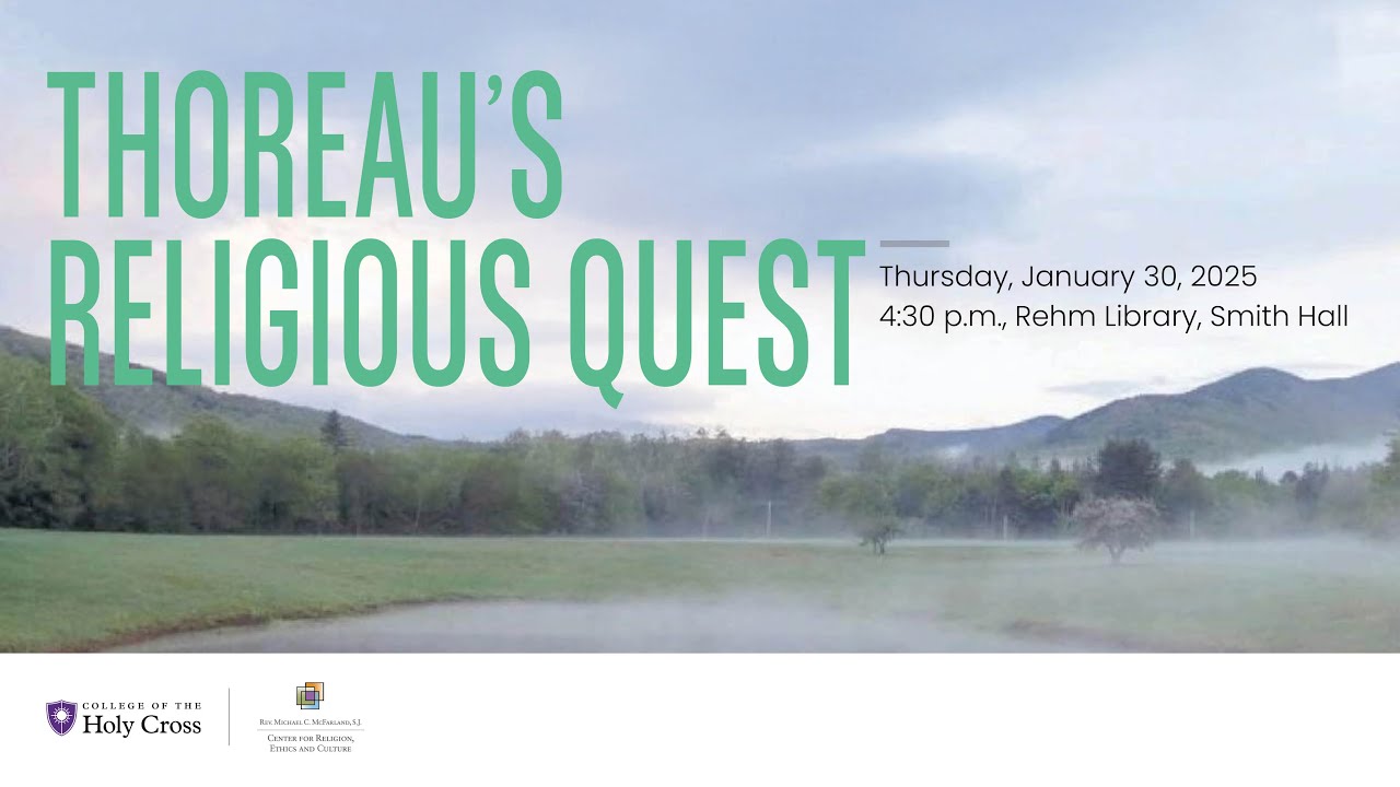 Richard Higgins '74 / Thoreau's Religious Quest - YouTube