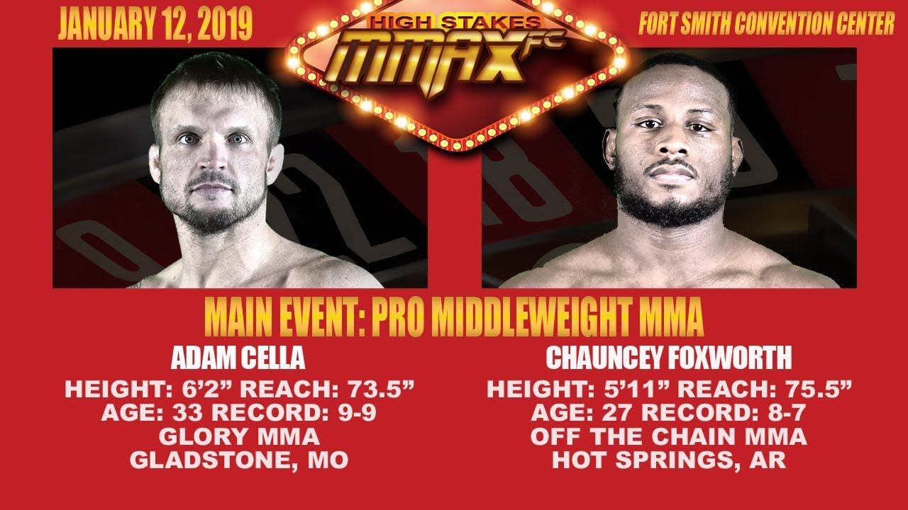 15 MMAXFC 02 High Stakes Adam Cella vs Chauncey Foxworth - YouTube