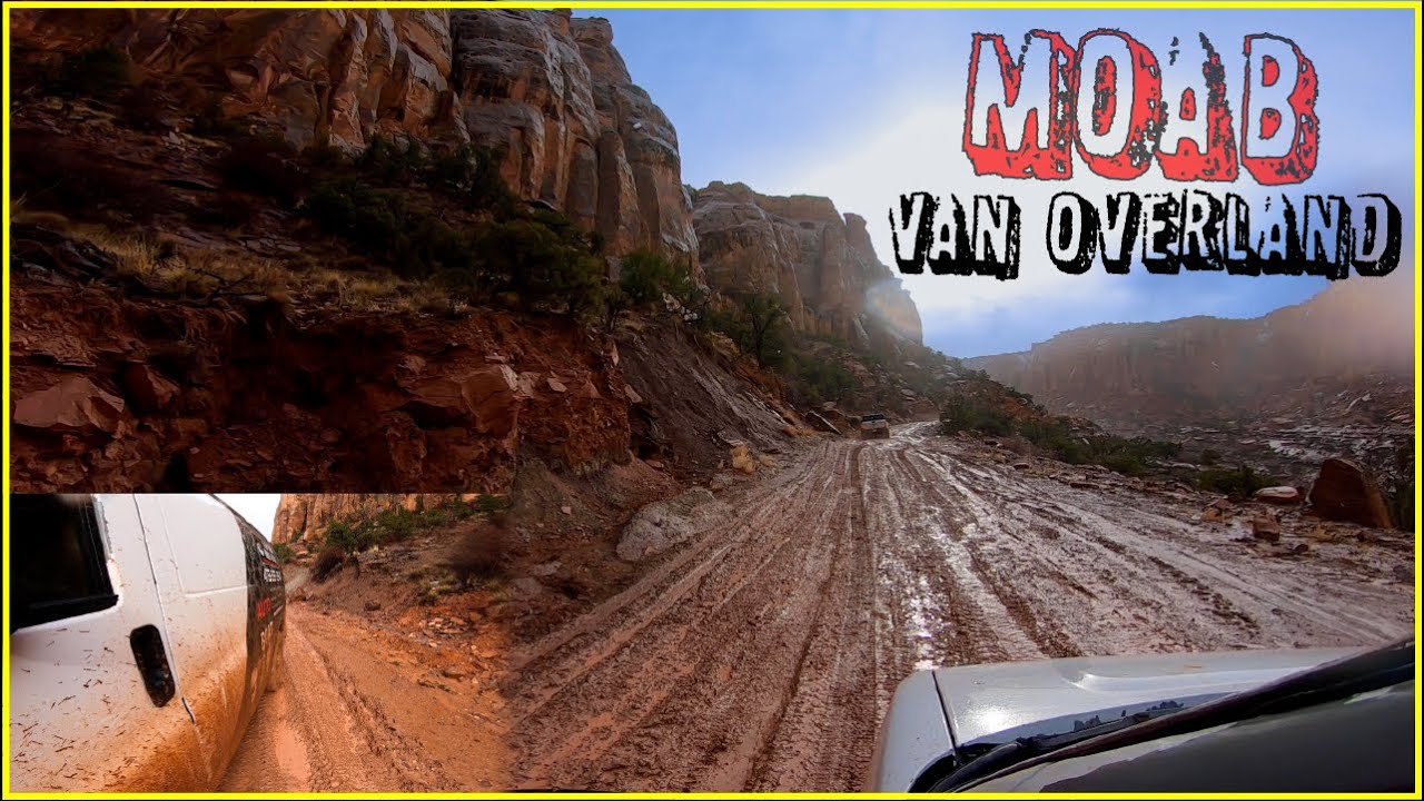 MOAB | Cargo Van Overland | Mud Recovery | Long Canyon Trail - YouTube