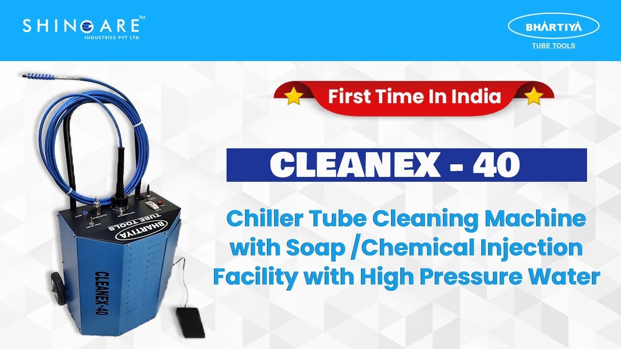 CLEANEX-40 Chiller Tube Cleaning Machine With Soap / Chemical Injection ...