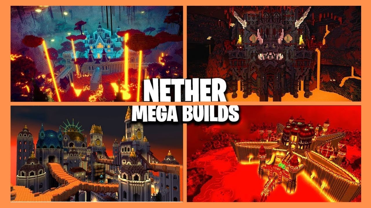 BEST Nether Bases & Transformations in Minecraft! (Nether MEGA BASE ...