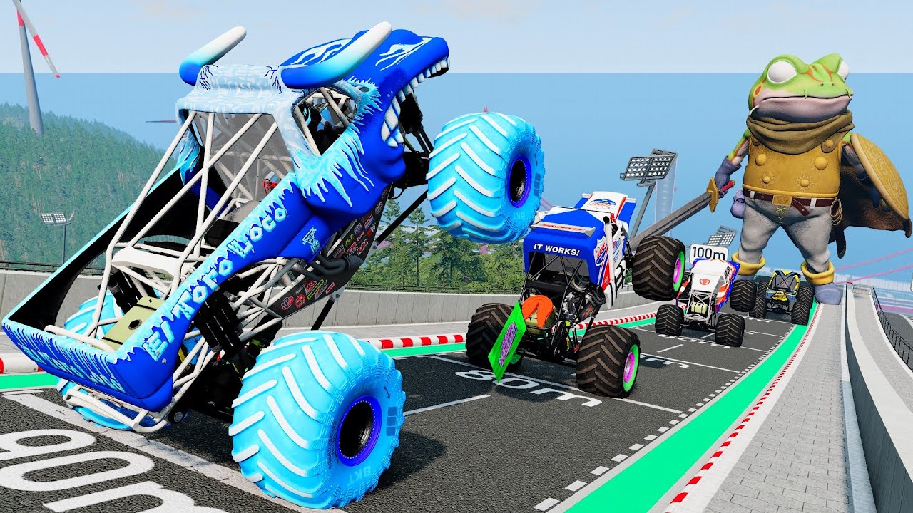 BNG Ultra - Epic High-Speed Monster Trucks Crazy Jumps & Crashes #014 ...