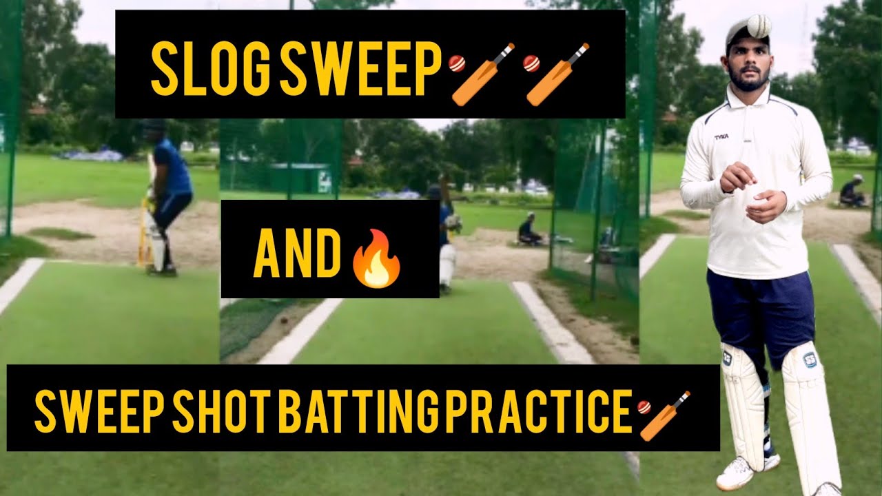 How to play slog sweep and sweep shot batting practice 🔥🔥#cricket # ...