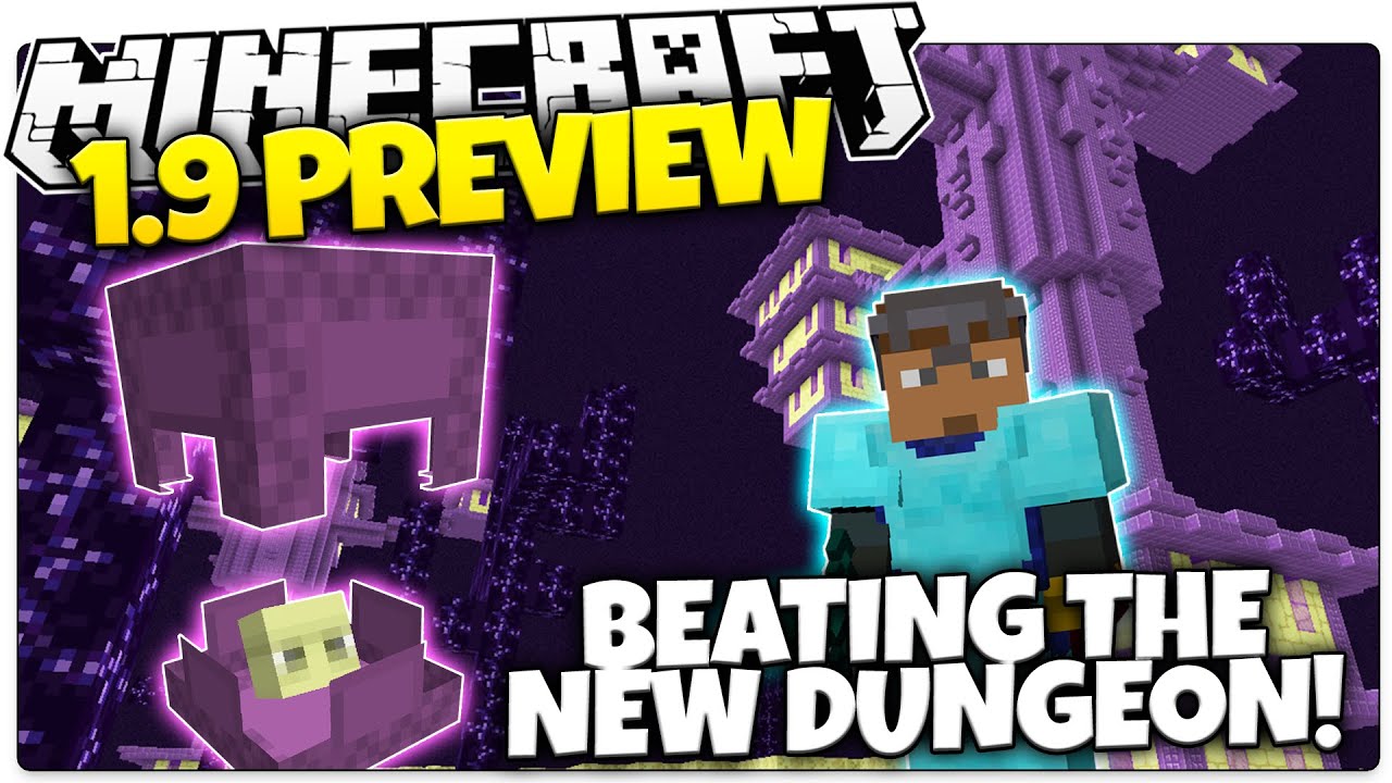 Minecraft 1.9 Snapshot RECREATION | BEATING THE NEW END CITY DUNGEON ...