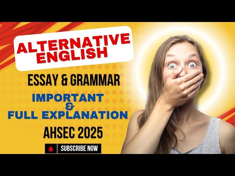 Alternative English | Essay (Important) | Grammar (Full explanation ...