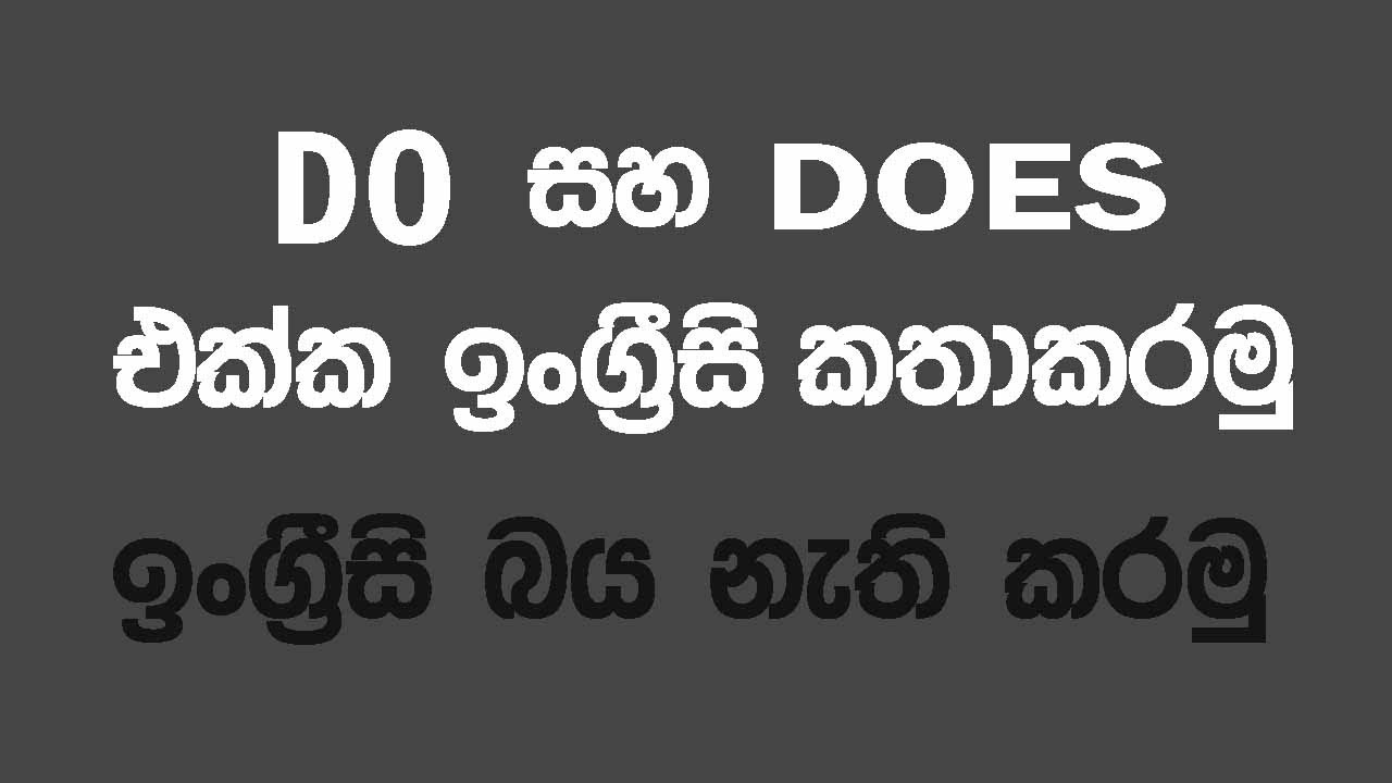 Correct Use of DO / DOES / - Basic English Grammar - with Examples ...