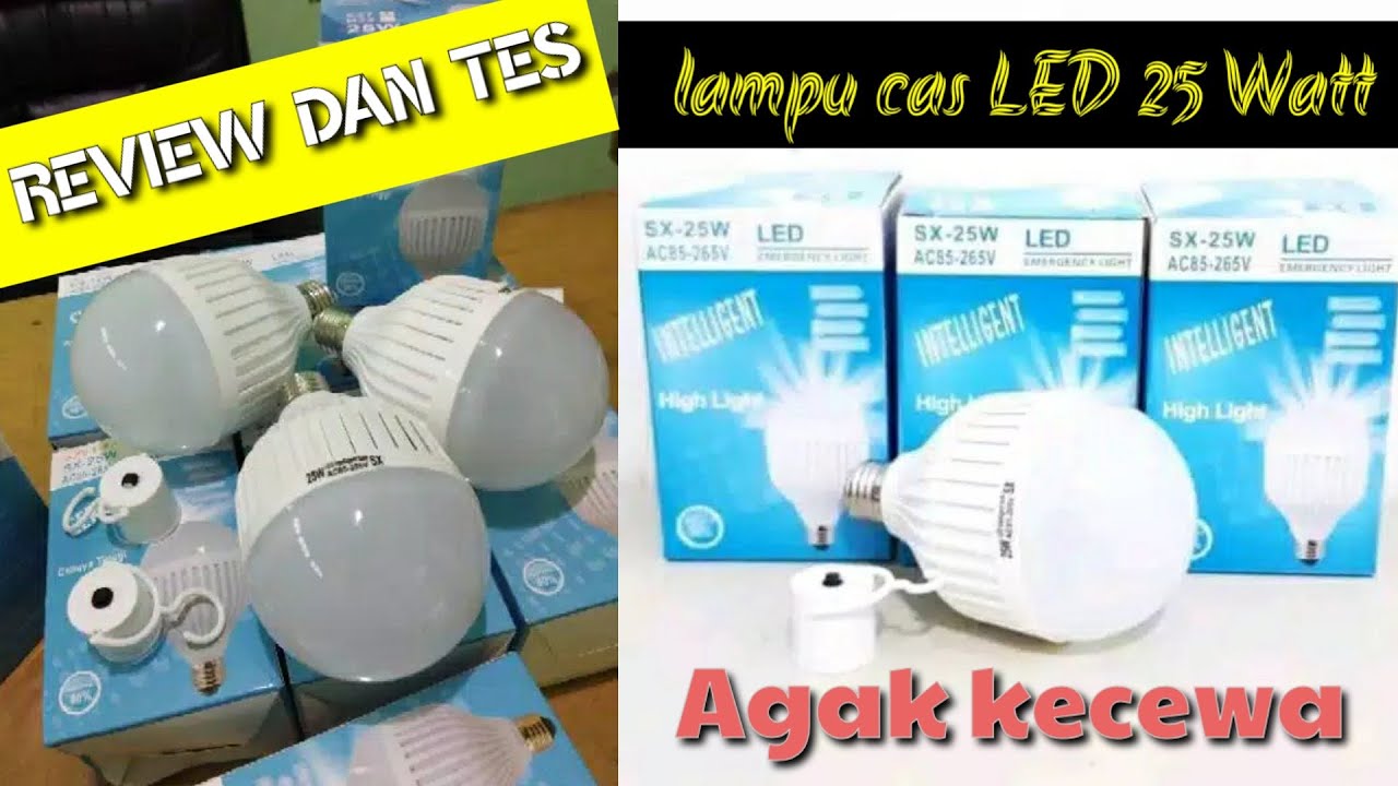 review lampu cas LED 25 Watt - YouTube