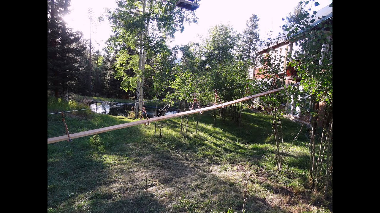 squirrel suspension bridge in use - YouTube