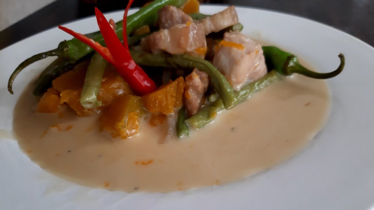 How to cook kalabasa at sitaw ng may Gata. - YouTube