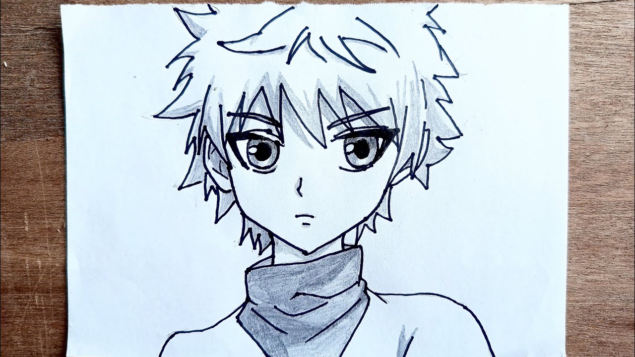 How to draw Killua Zoldyck from Hunter x hunter | Cara Menggambar ...