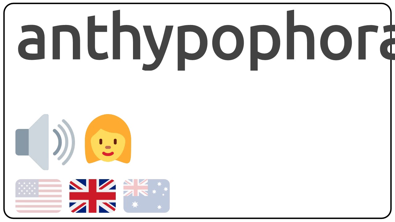 How to pronounce anthypophora in english? - YouTube