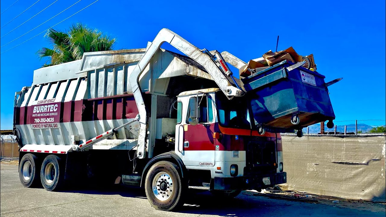 Peterbilt 320 McNeilus Meridian Front Loader: Burrtec Garbage Truck In ...