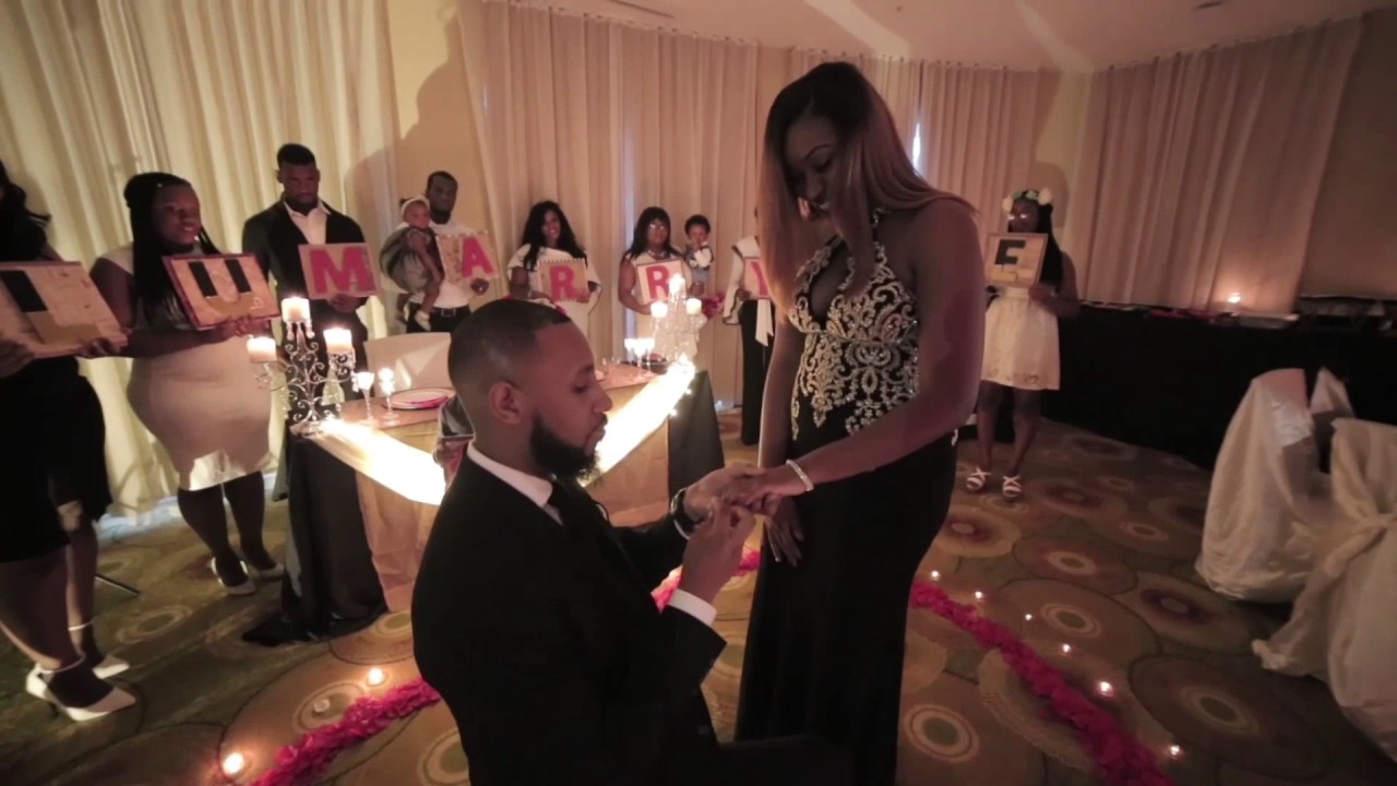 Surprise engagement party - YouTube