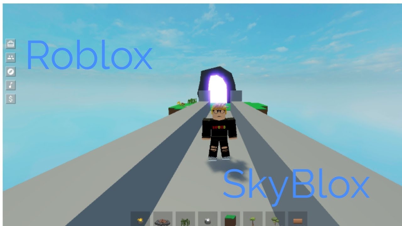 Playing Roblox SkyBlox - YouTube