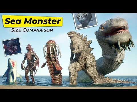 Sea Monsters Size Comparison 2026 | Godzilla vs Giant Sea Creatures | Biggest Sea Monster