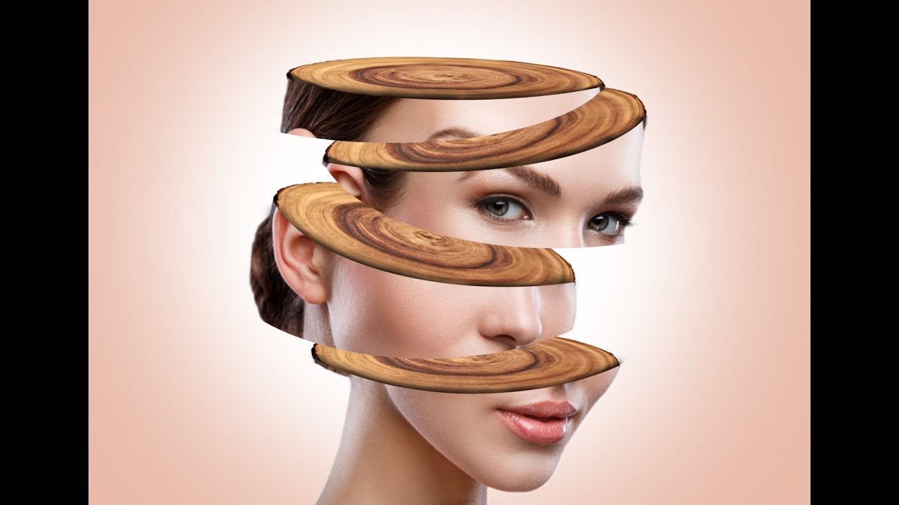 Photoshop Tutorial | Photo Manipulation | Face Slice Wooden effect ...
