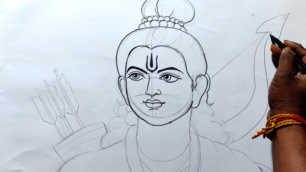 shree ram drawing easy step by step,ram mandir drawing,ram navami ...