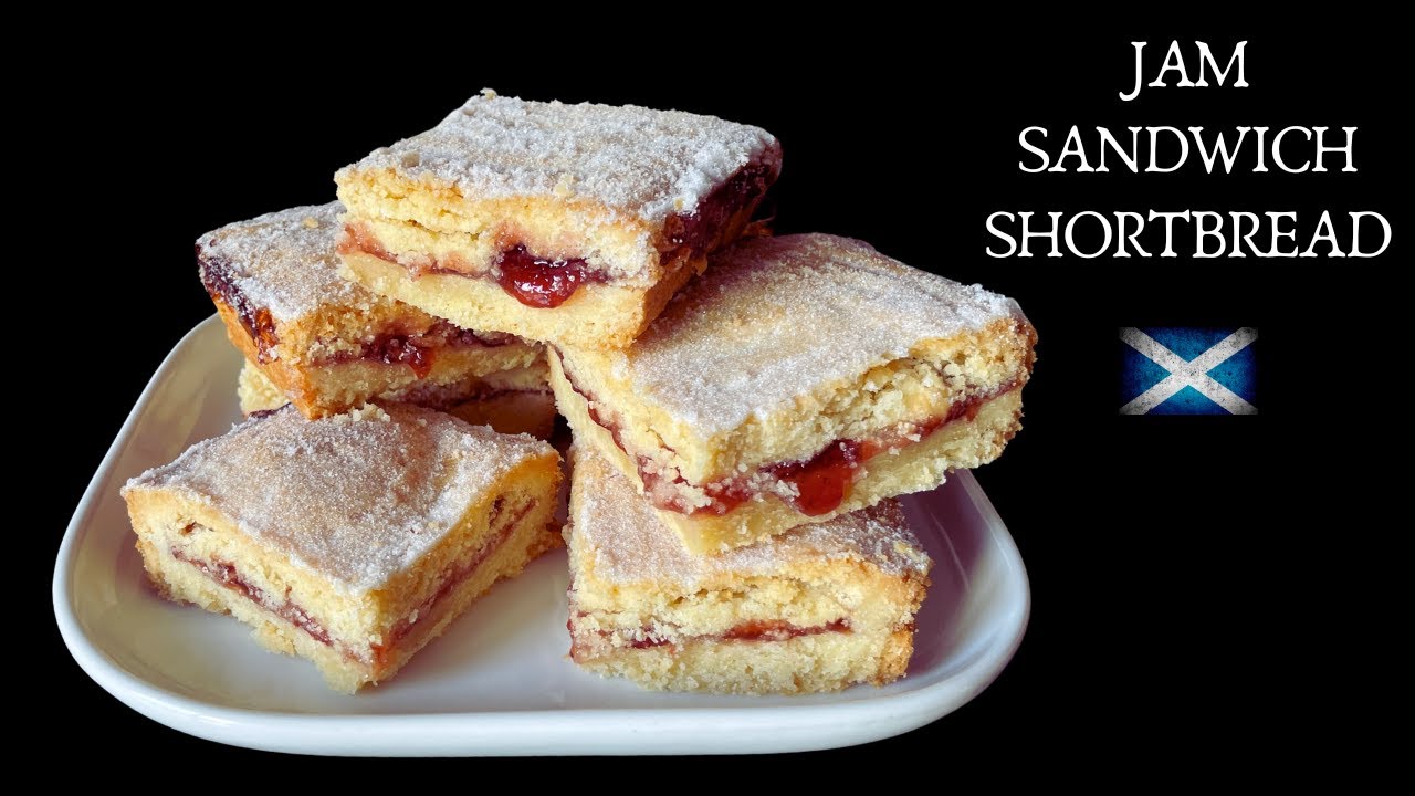 Jam Sandwich Shortbread | Scottish Strawberry Jam Filled Shortbread ...