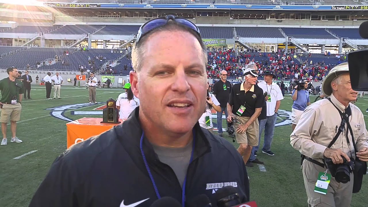Bishop Moore HC Matt Hedrick after winning 2015 Class 5A State ...