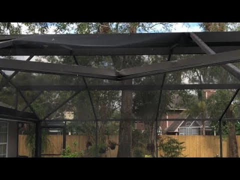 Repaired Damaged Aluminum Pool Enclosure - YouTube