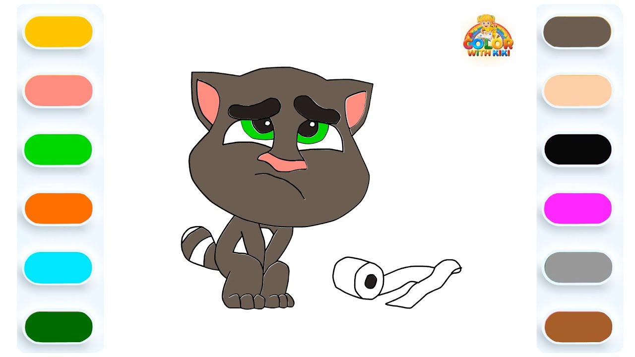 Learn to Draw Talking Tom Billu - Drawing and Coloring Tutorial for ...