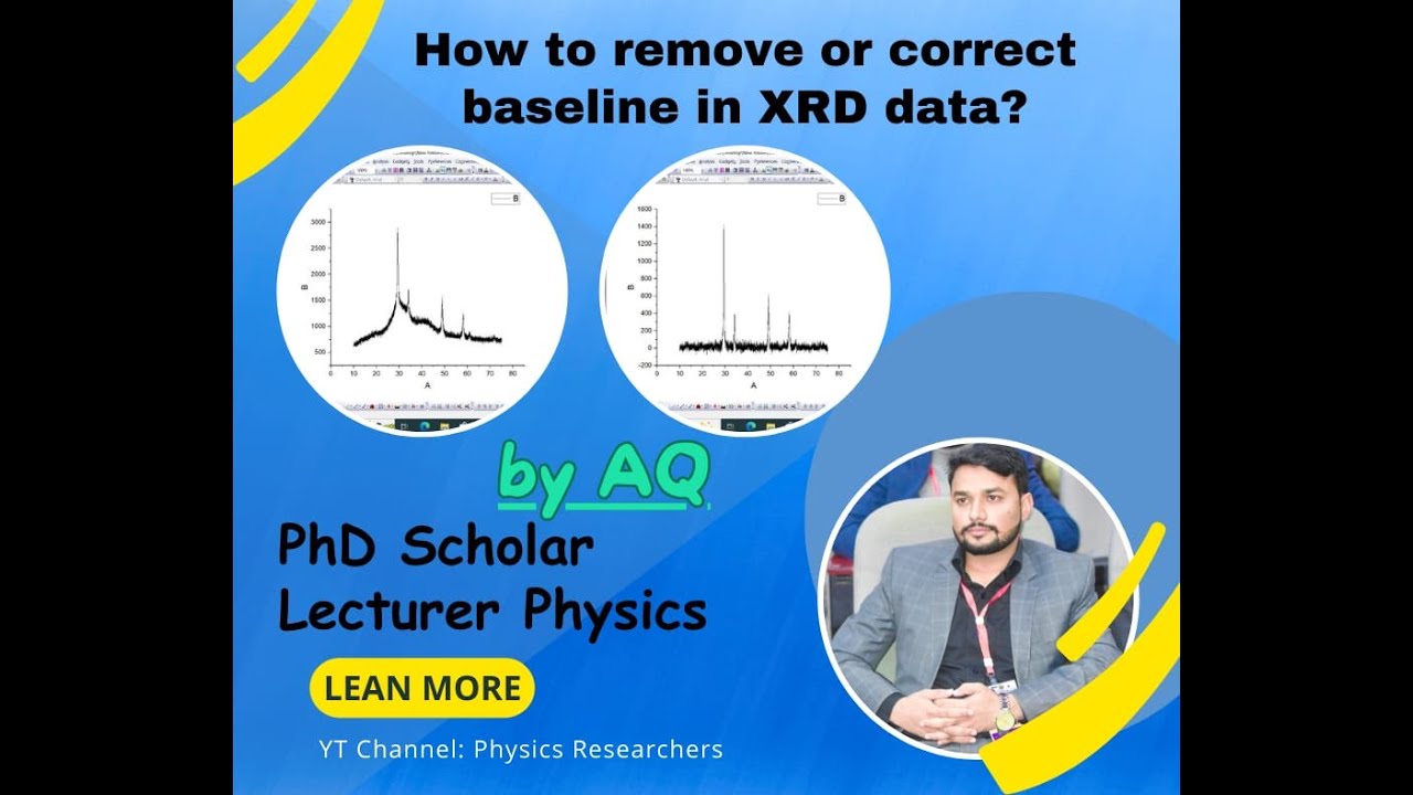 How to correct/remove baseline in XRD data? | remove of background data ...