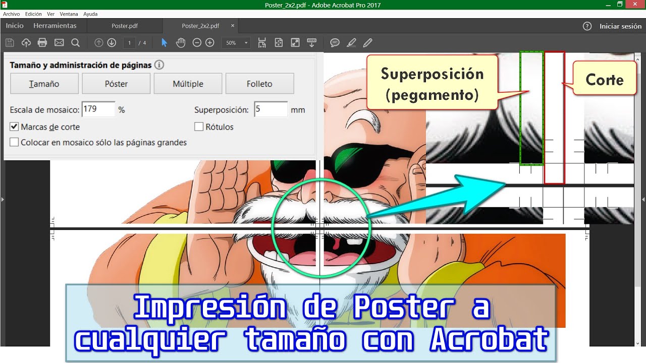 Imprimir Poster de cualquier tamaño con Acrobat + Word con guías de ...