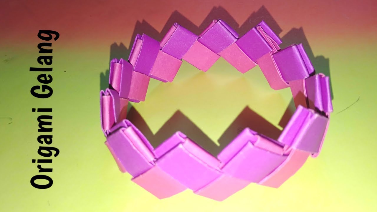 Cara membuat Origami Gelang/how to make origami bracelets - YouTube