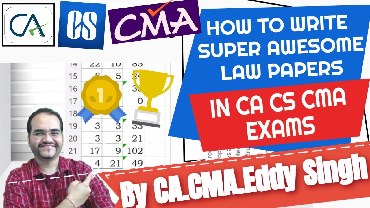 How to write SUPER-AWESOME LAW Papers in CA CS CMA Courses? - YouTube