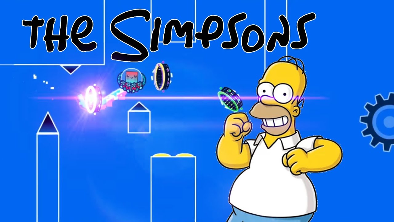 THE SIMPSONS IN GEOMETRY DASH? "The Simpsons" Layout by me! (Geometry ...