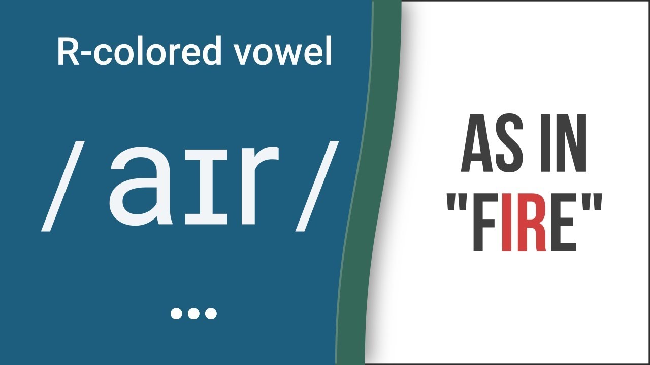 R-Colored Vowel Sound / aɪr / as in "fire" – American English ...