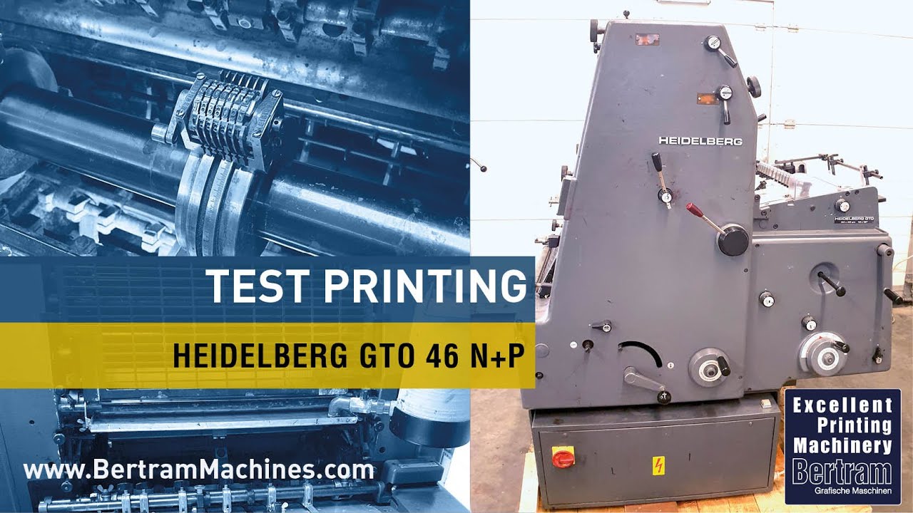 Heidelberg GTO 46 with Numbering and Perforating - YouTube