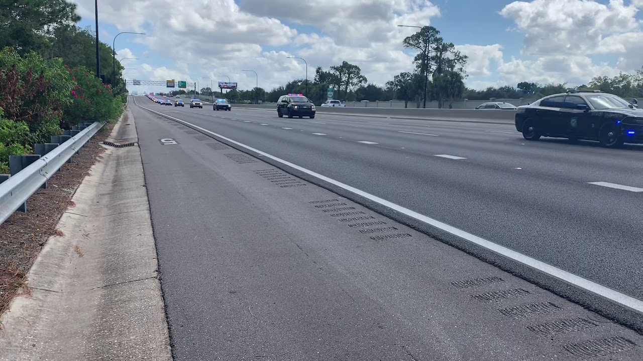 Funeral procession FHP SGT Tracy Vickers - YouTube