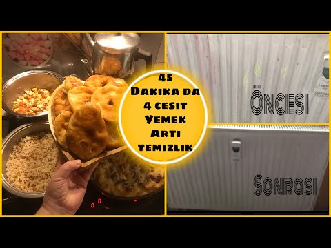 Temizlik 💯/45 dakikada 4 çeşit yemek👌 /misafir için hazırlık❤️ /lütfen destek olalım🤲🏻