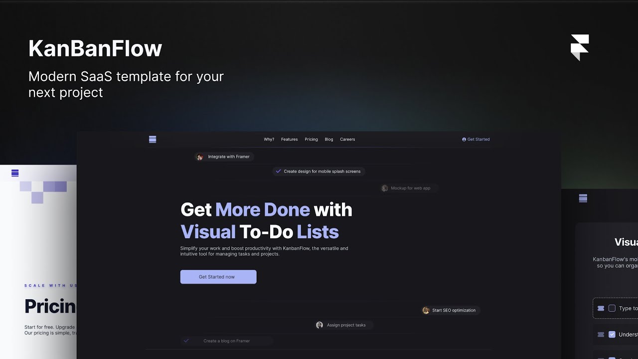 KanbanFlow | Modern SaaS Framer Template 💪 - YouTube