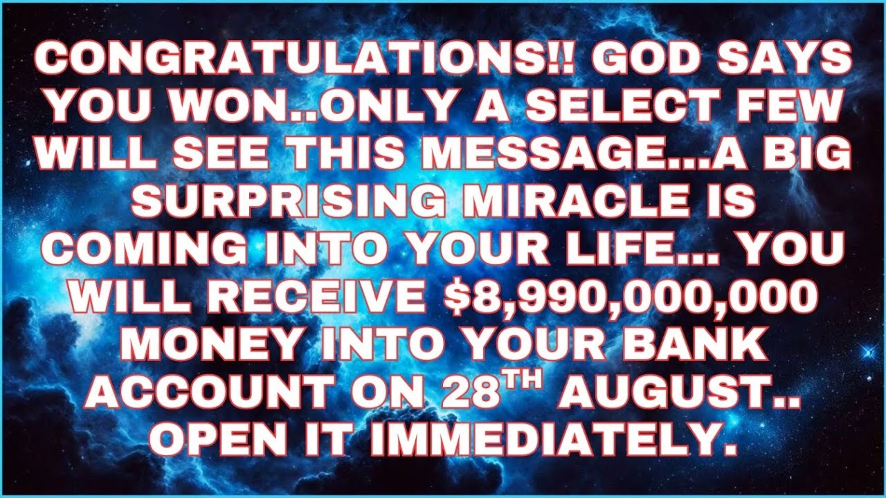 GOD SAYS: YOU WON..ONLY A SELECT FEW WILL SEE THIS! | GOD MIRACLES ...