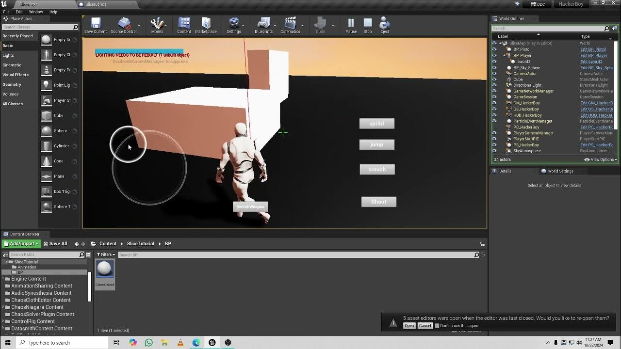 Slice Objects Dynamic In UE - YouTube