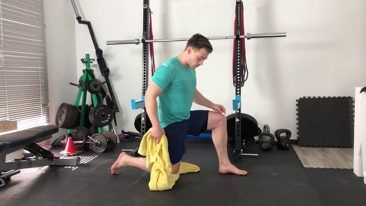 Towel overcoming iso - overhead triceps extension - YouTube