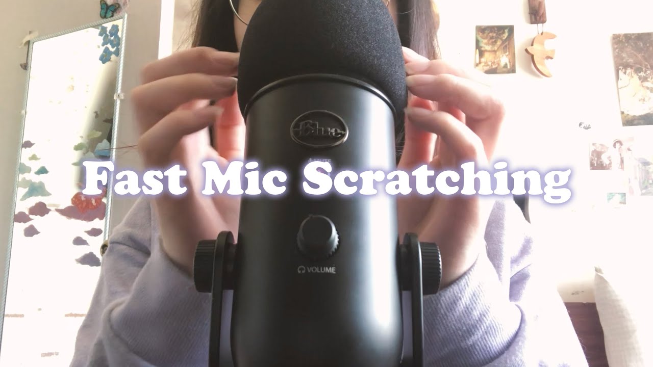ASMR Fast & Aggressive Mic Scratching with Foam and Floofy Cover - YouTube