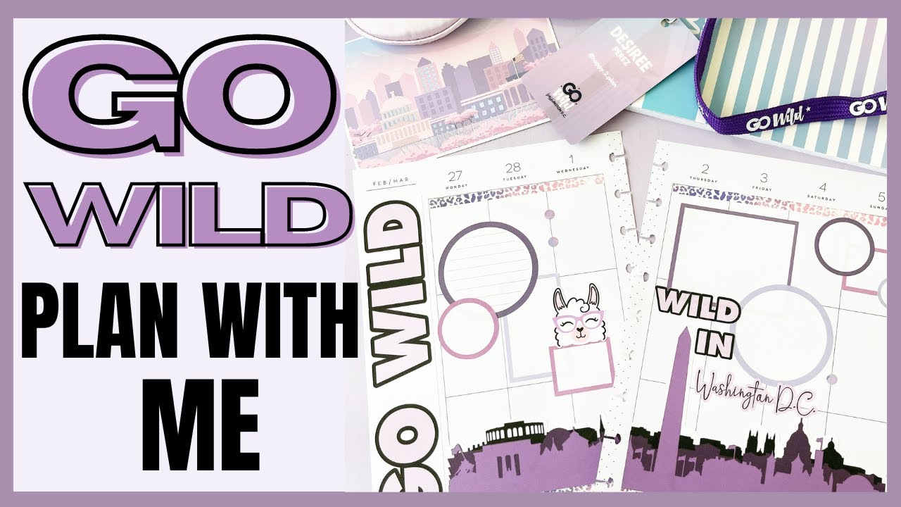 GO WILD PLAN WITH ME | DECORATING MY PLANER FOR THE WEEK OF GO WILD ...