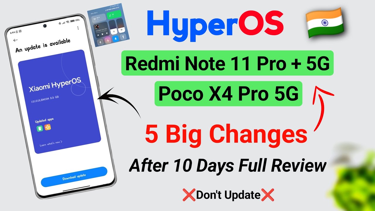 Redmi Note 11 pro Plus 5g After Update HyperOS Full Review | Poco X4 ...